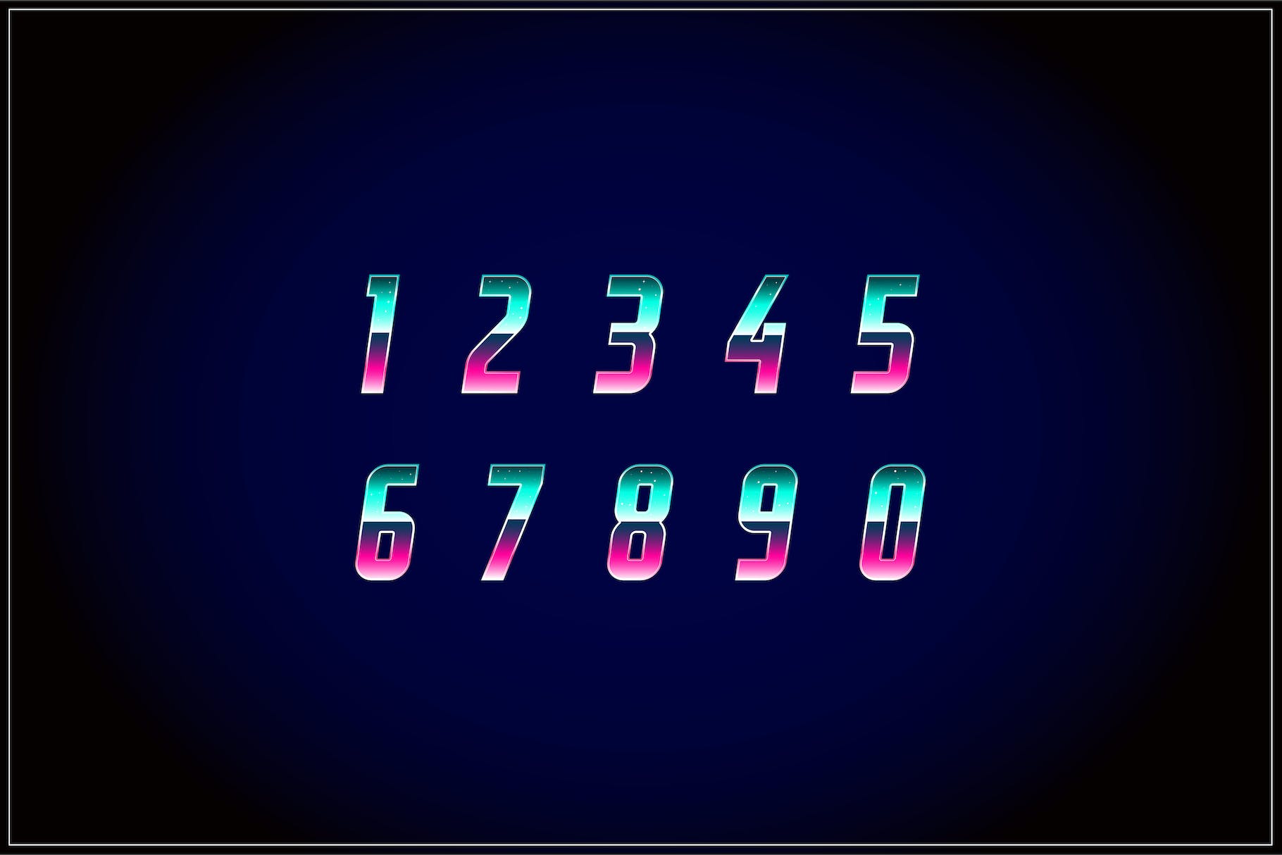 Number Fonts Examples