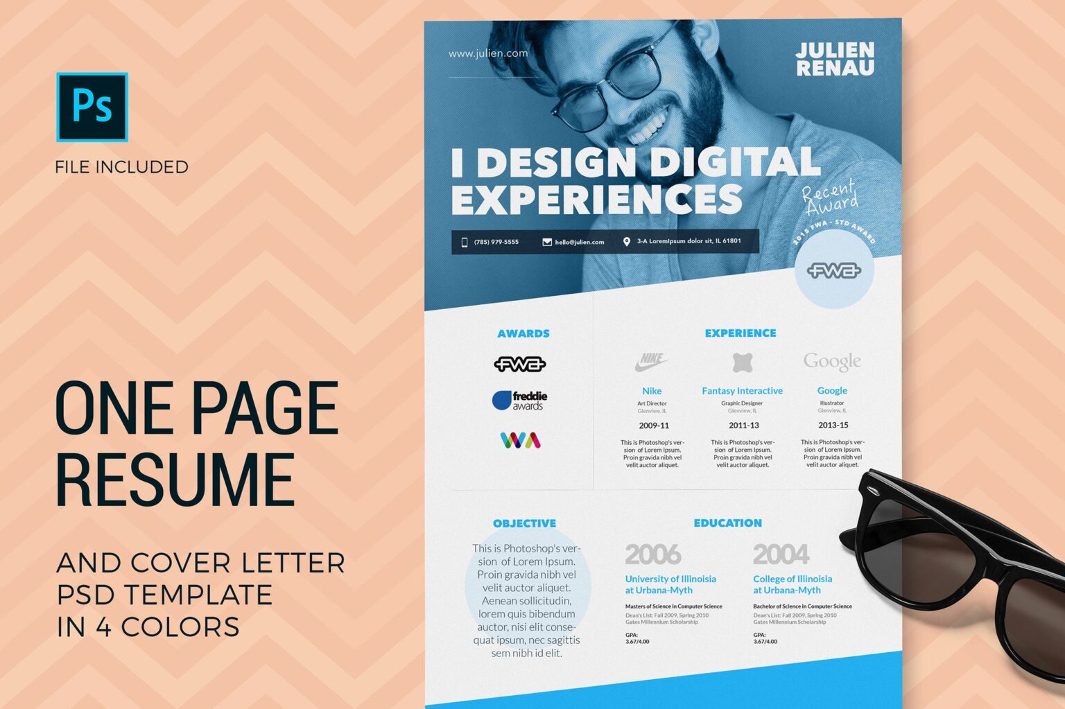 25+ Best One-Page Resume Templates That Get Noticed - Blog of Web ...