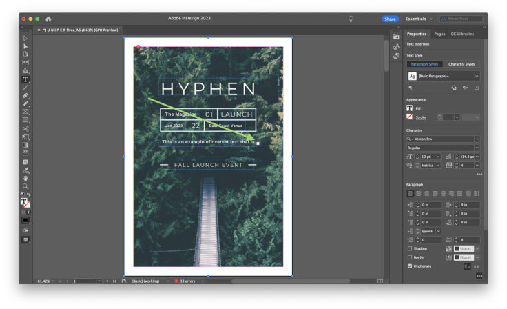 What Is Overset Text in InDesign? | Design Shack