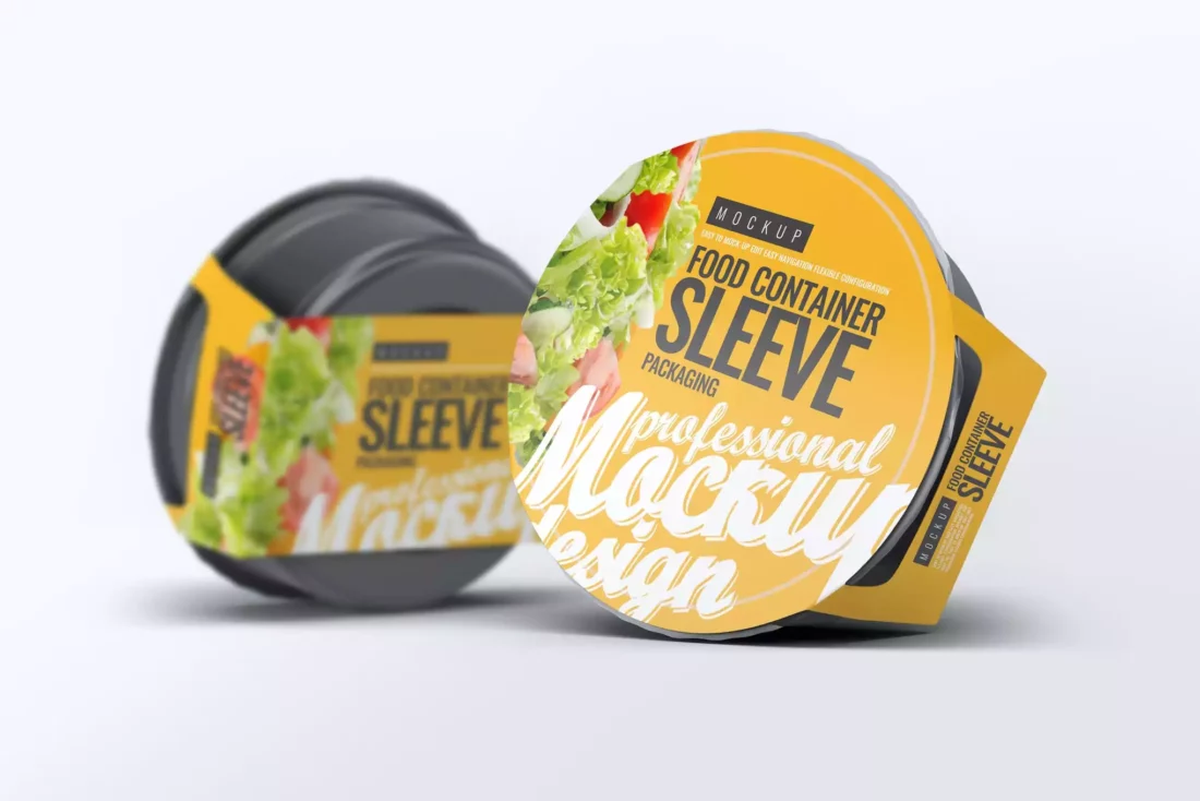Food Container Sleeve Packaging Mockup | Design Shack