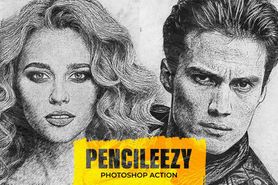 35+ Photo to Pencil Actions for Photoshop (Sketch + Drawing Effects ...