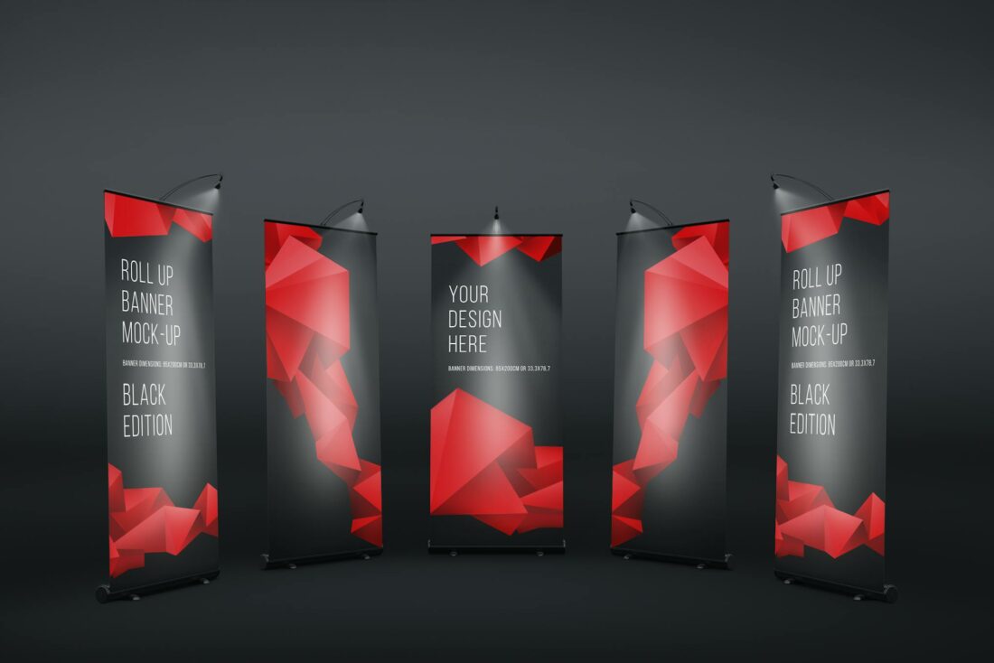 Perspective Rollup Banner Mockups | Design Shack