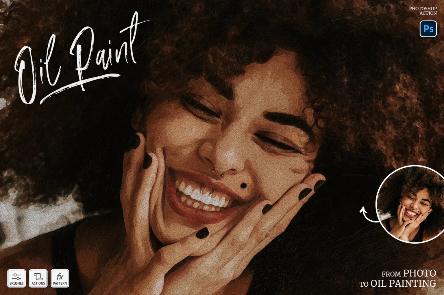 25+ Realistic Oil Paint Filters, Effects & Brushes for Photoshop ...
