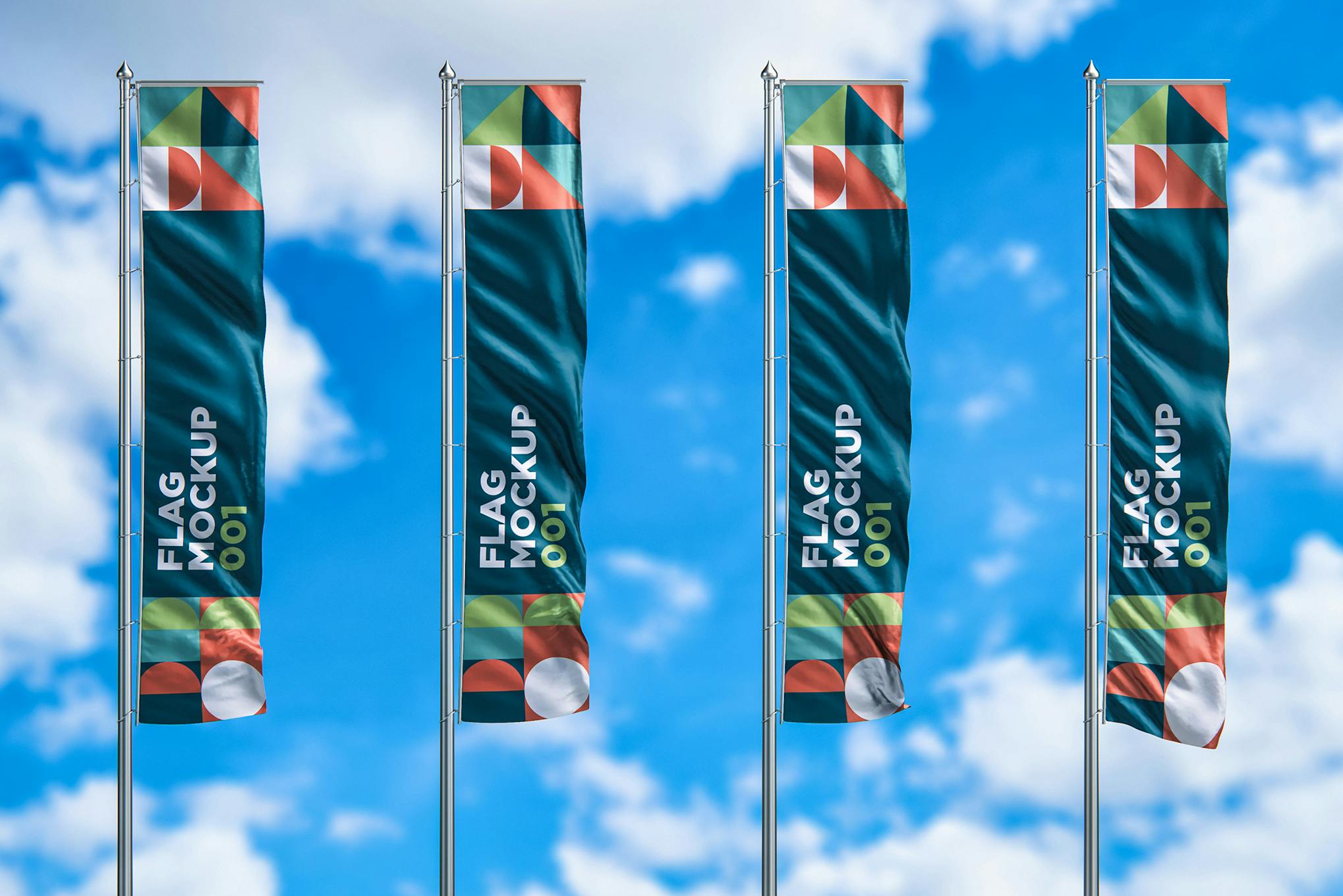 Photorealistic Flag Mockup | Design Shack