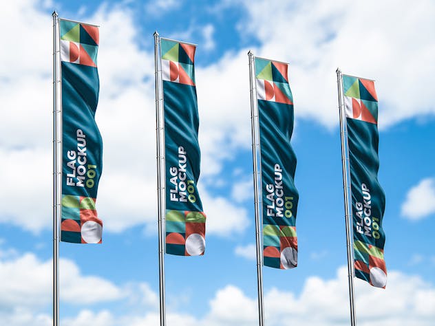 Photorealistic Flag Mockup | Design Shack