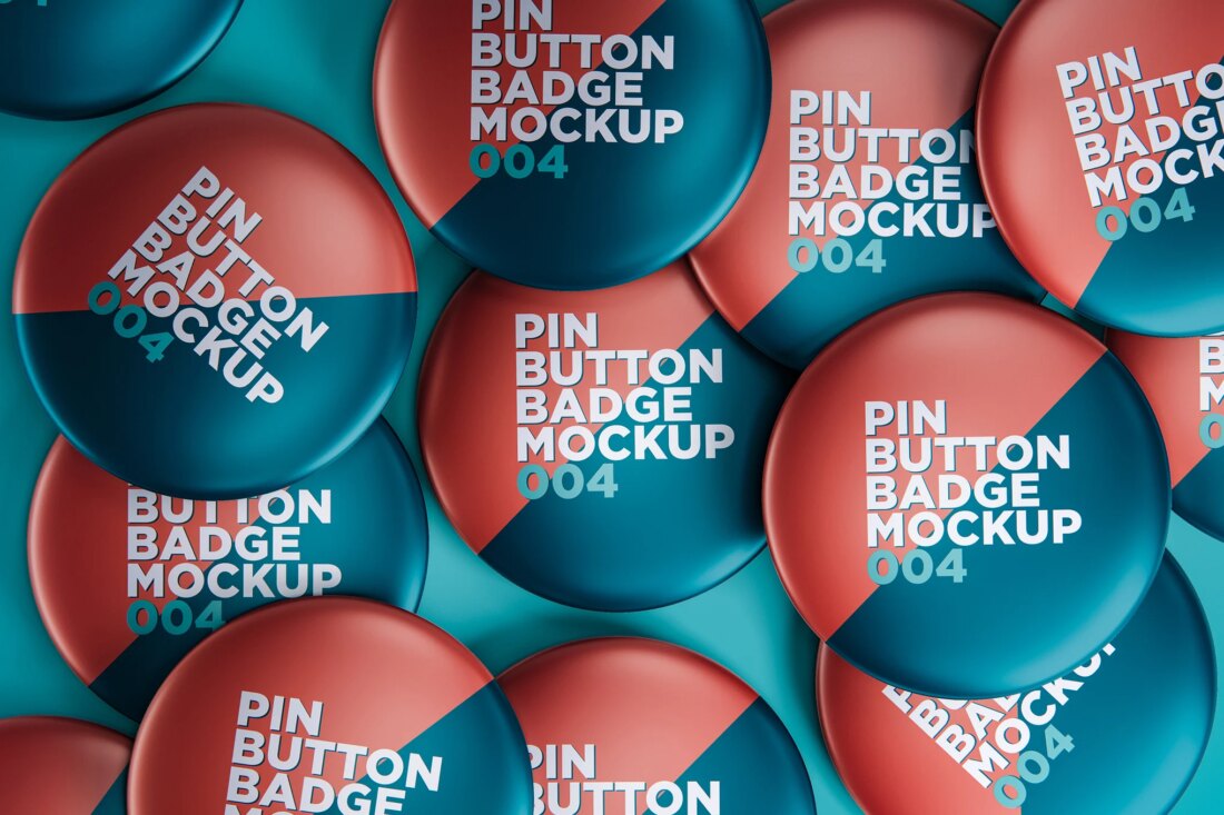 25+ Pin & Badge Mockup Templates | Design Shack