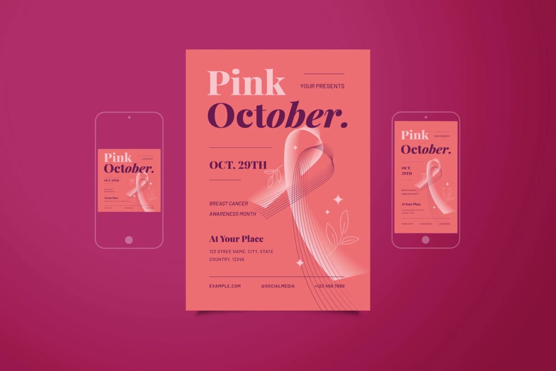 Designing for Breast Cancer Awareness Month: Templates, Graphics & More ...