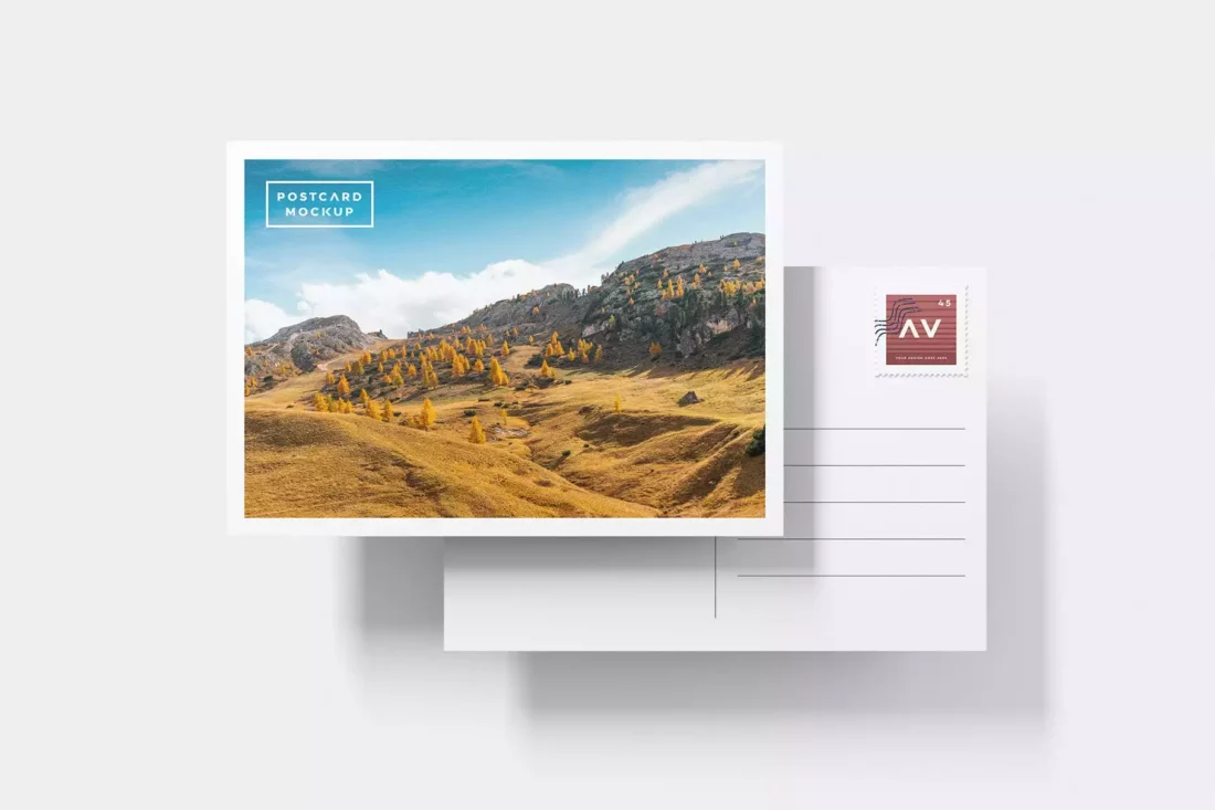 Simple Postcard Mockup Template | Design Shack