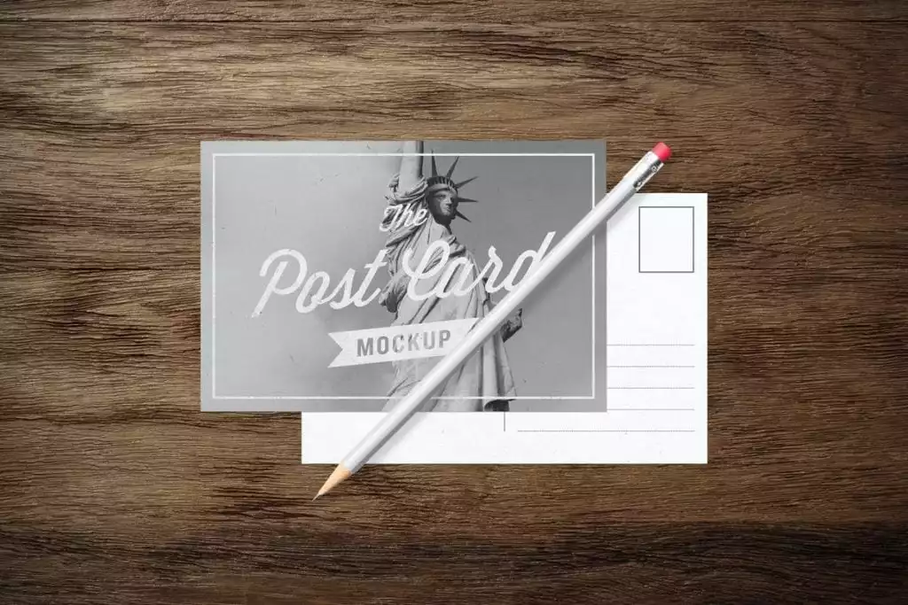 Pencil Postcard Mockup Template | Design Shack