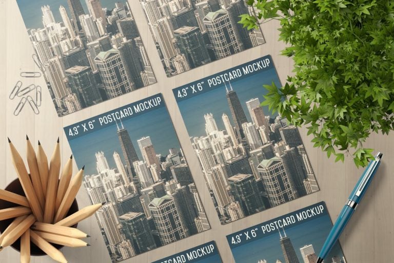 30+ Postcard Mockup Templates (Free & Pro) | Design Shack