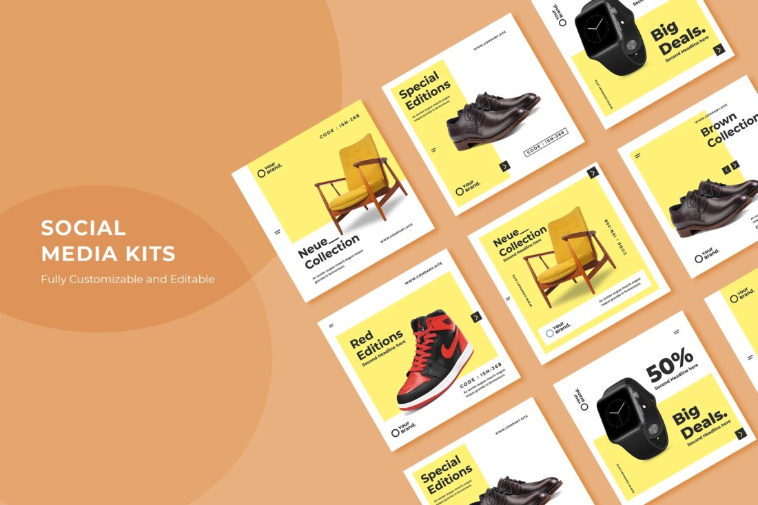 120+ Best Social Media Kit Templates & Graphics 2025 - Blog of Web ...