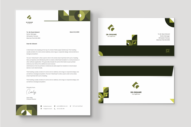 Professional Envelope Template Kit | Design Shack