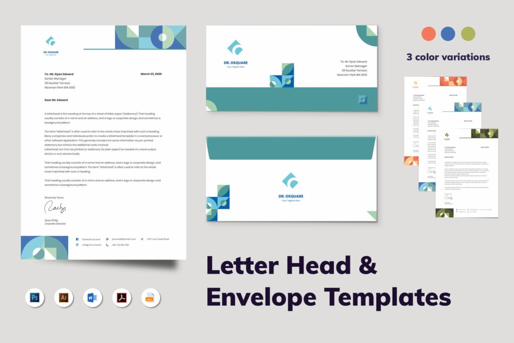 20+ Best Envelope Templates for InDesign, Word + More | Design Shack
