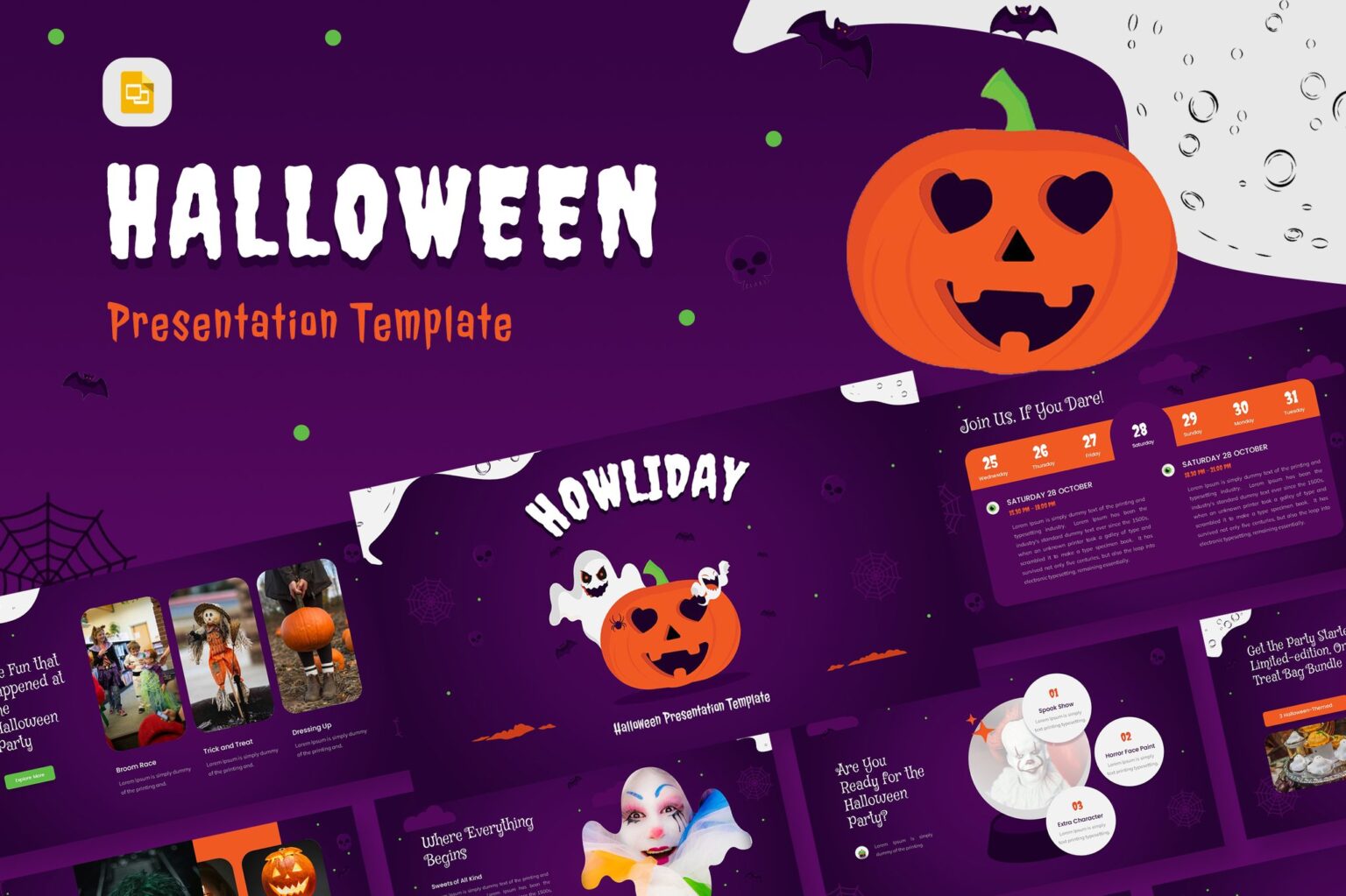 20+ Spooky Halloween Google Slides Templates & Themes
