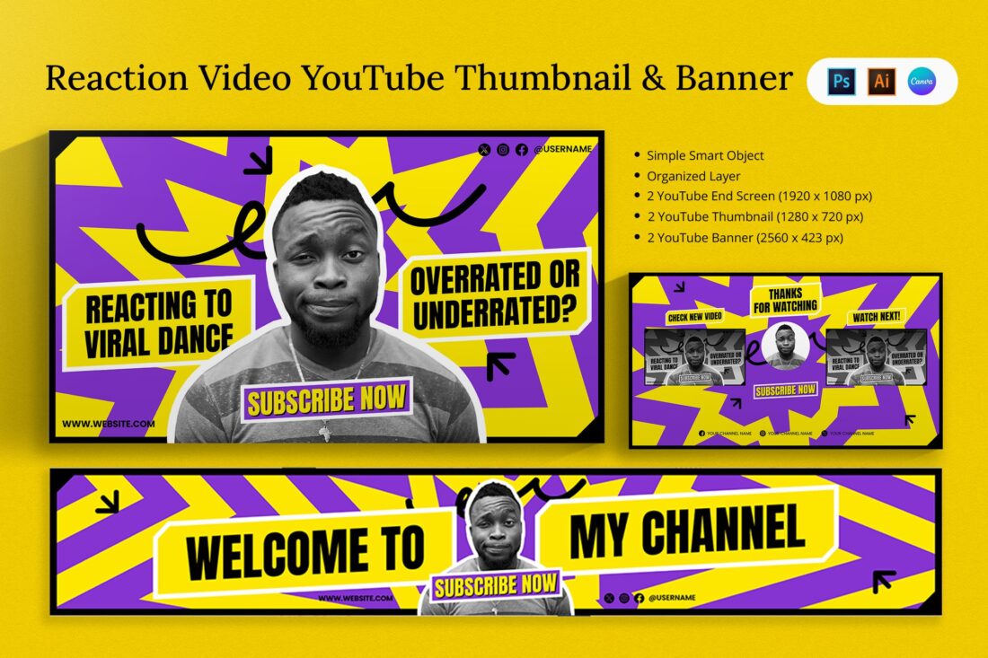 60+ Best YouTube Thumbnail Templates in 2025 - Blog of Web Design ...