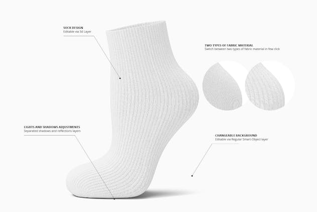 Realistic 3D Sock Mockup | Design Shack
