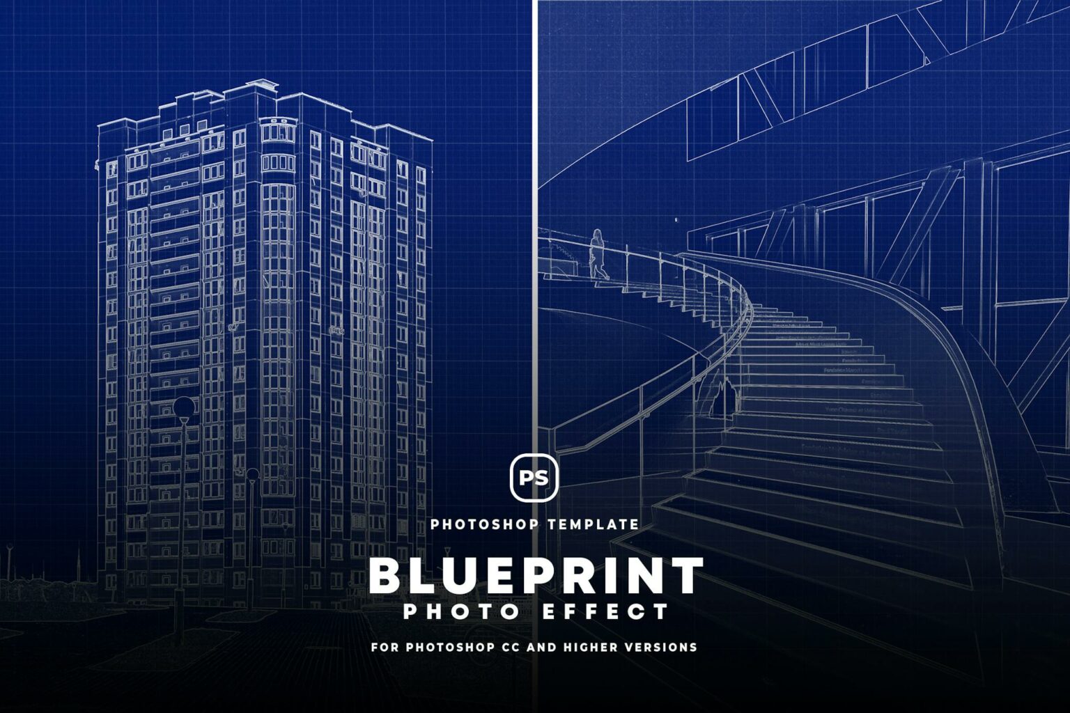 20+ Photoshop Blueprint Effects & Actions | Design Shack