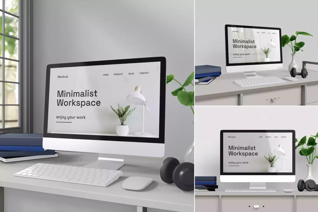 Realistic Desktop Screen Website Mockup | Design Shack