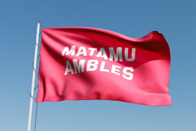 Realistic Flag Mockup Template | Design Shack