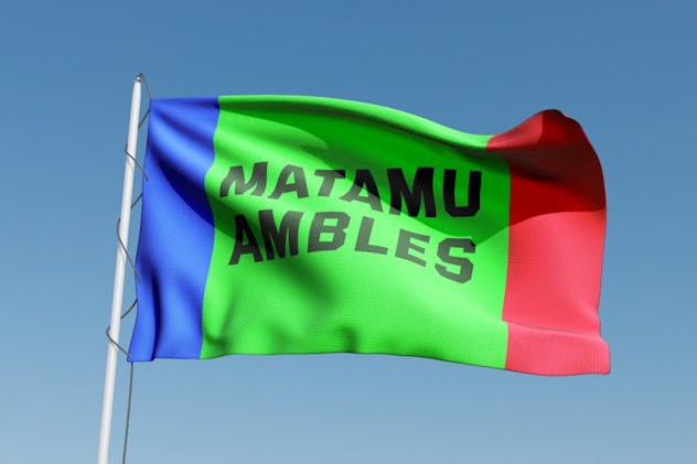 Realistic Flag Mockup Template | Design Shack