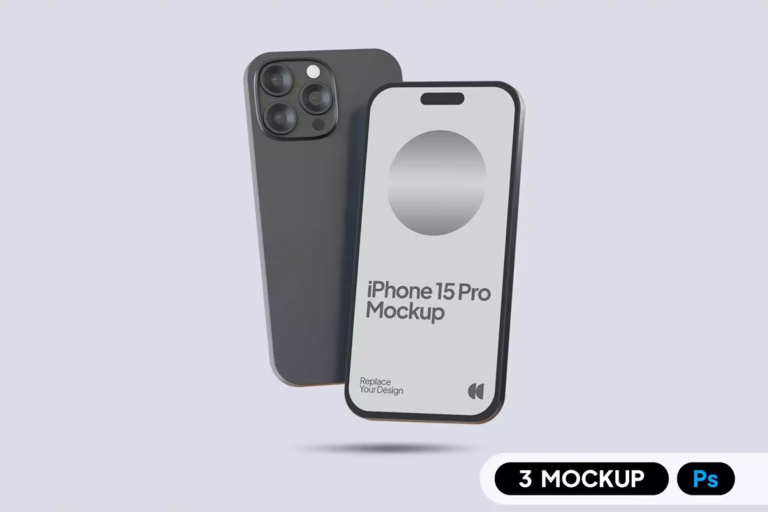 Realistic iPhone 15 Pro Mockups | Design Shack
