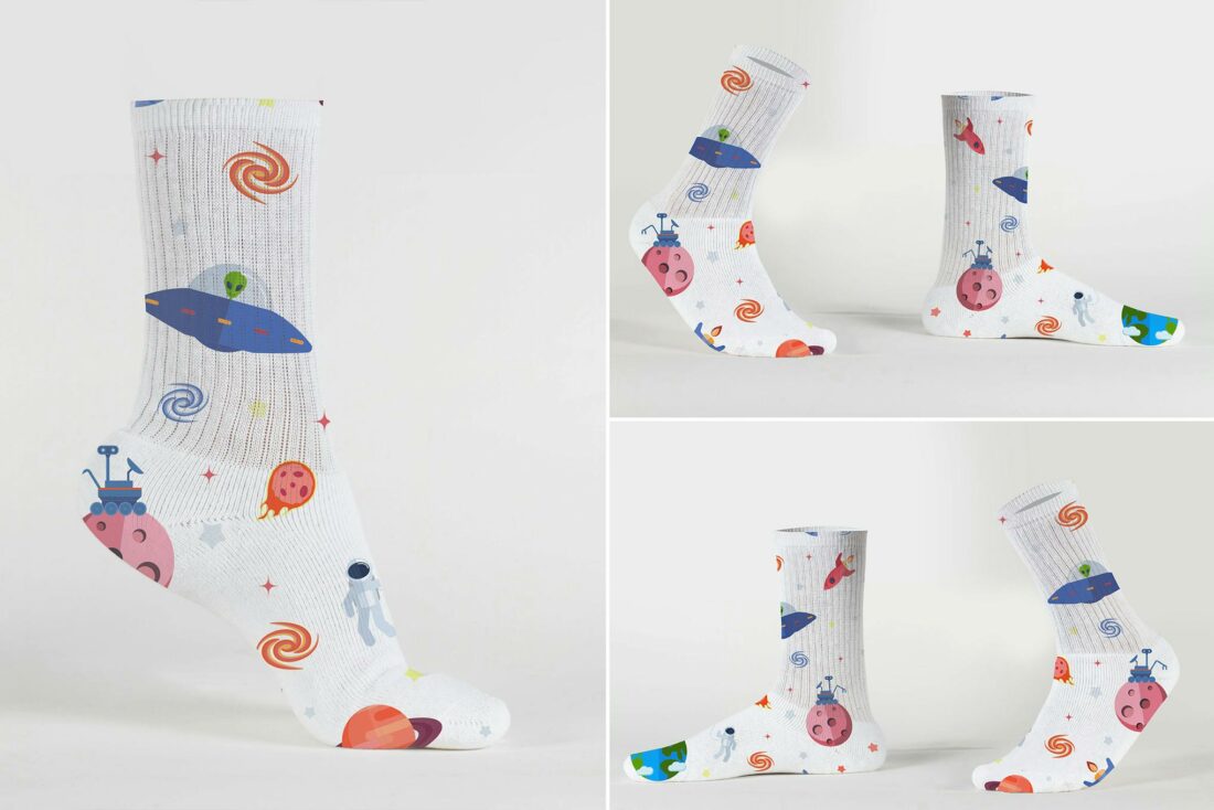 Realistic Unisex Socks Mockup | Design Shack