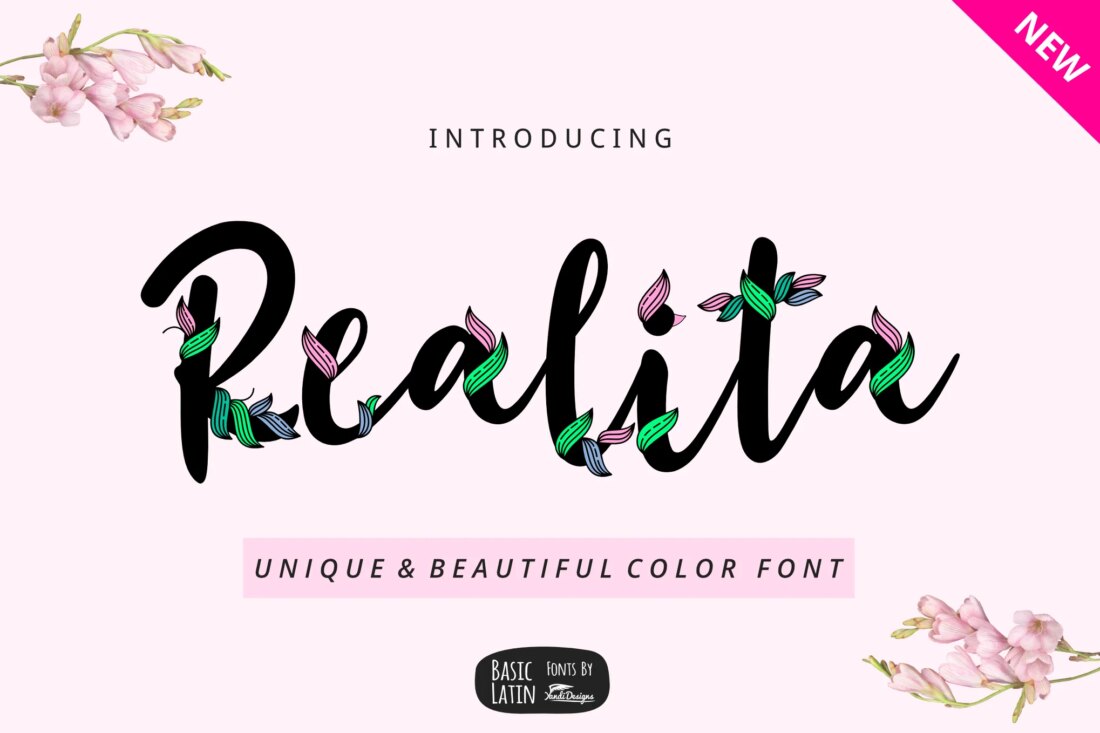 20+ Font Bunga Terbaik (Font Bunga Gratis & Pro) - desainae.com