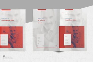 Red Annual Report Template | Design Shack