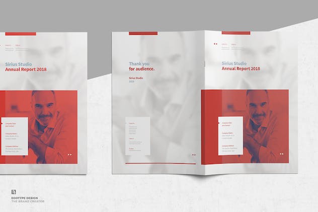 Red Annual Report Template | Design Shack