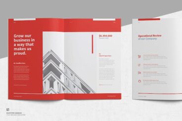 Red Annual Report Template | Design Shack