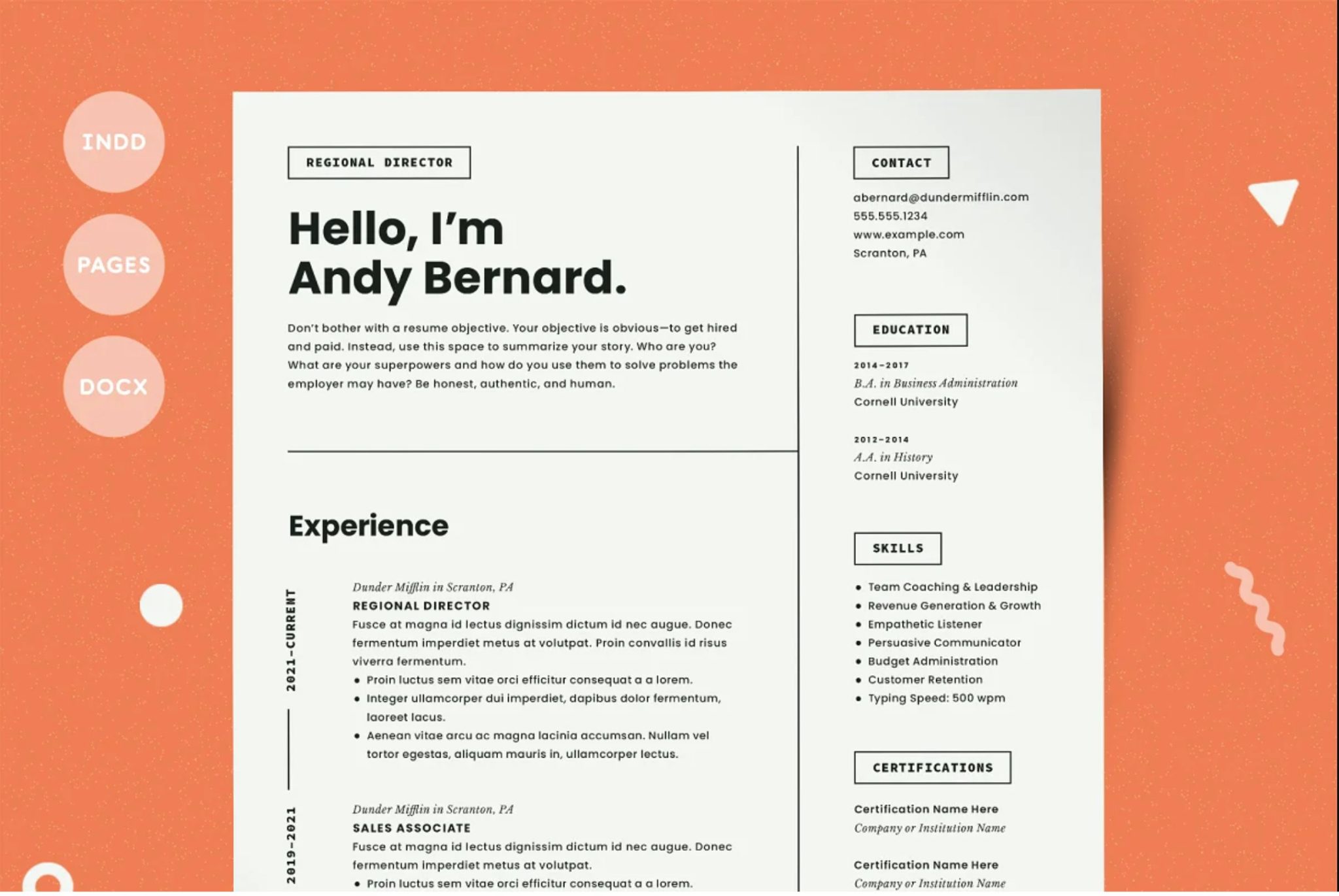 25+ Best Pages Resume & CV Templates – Yes Web Designs