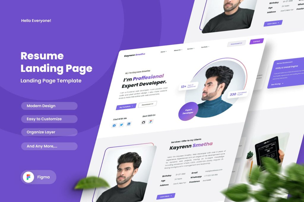 25+ Template & Contoh Portofolio Figma Terbaik - desainae.com