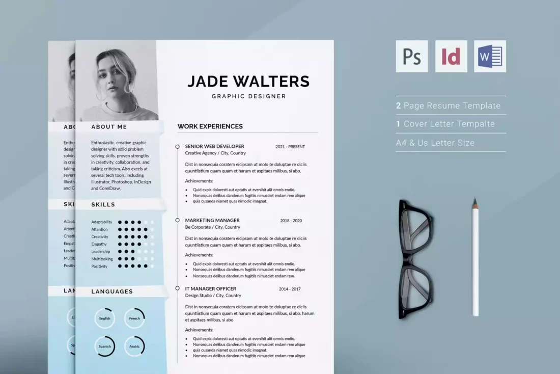 Simple Blue Resume Template | Design Shack