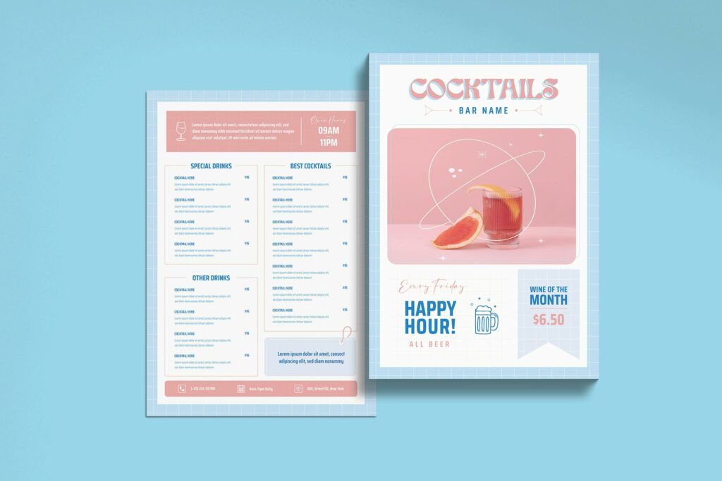 20+ Cocktail Menu Templates With Modern & Classy Design | Design Shack
