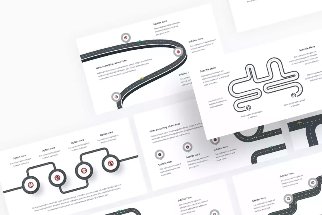 Roadmap Navigation Presentation Template | Design Shack