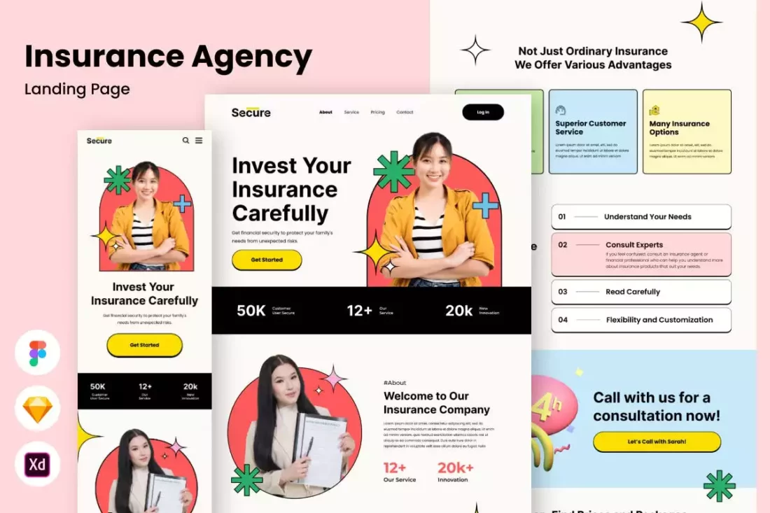 Secure Insurance Agency Landing Page | Design Shack