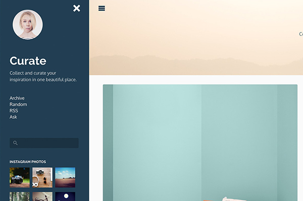 Curate Tumblr Theme | Design Shack