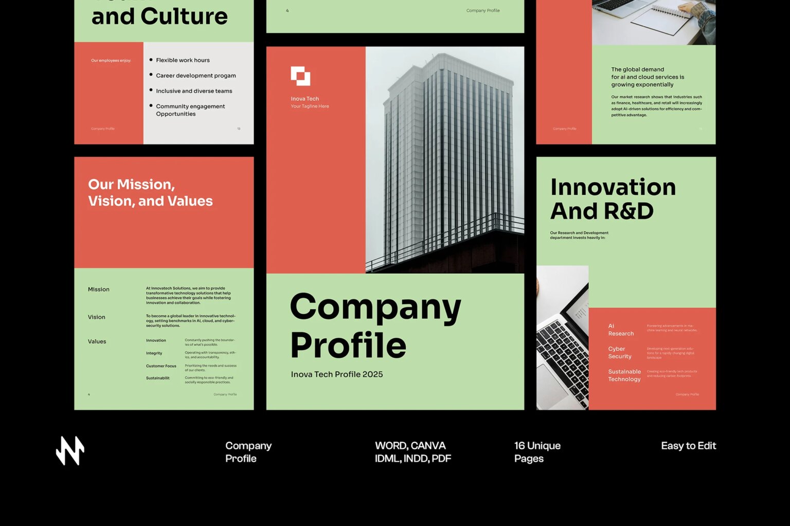 110+ Best Company Profile Templates (Word + PowerPoint) 2025 | Design Shack