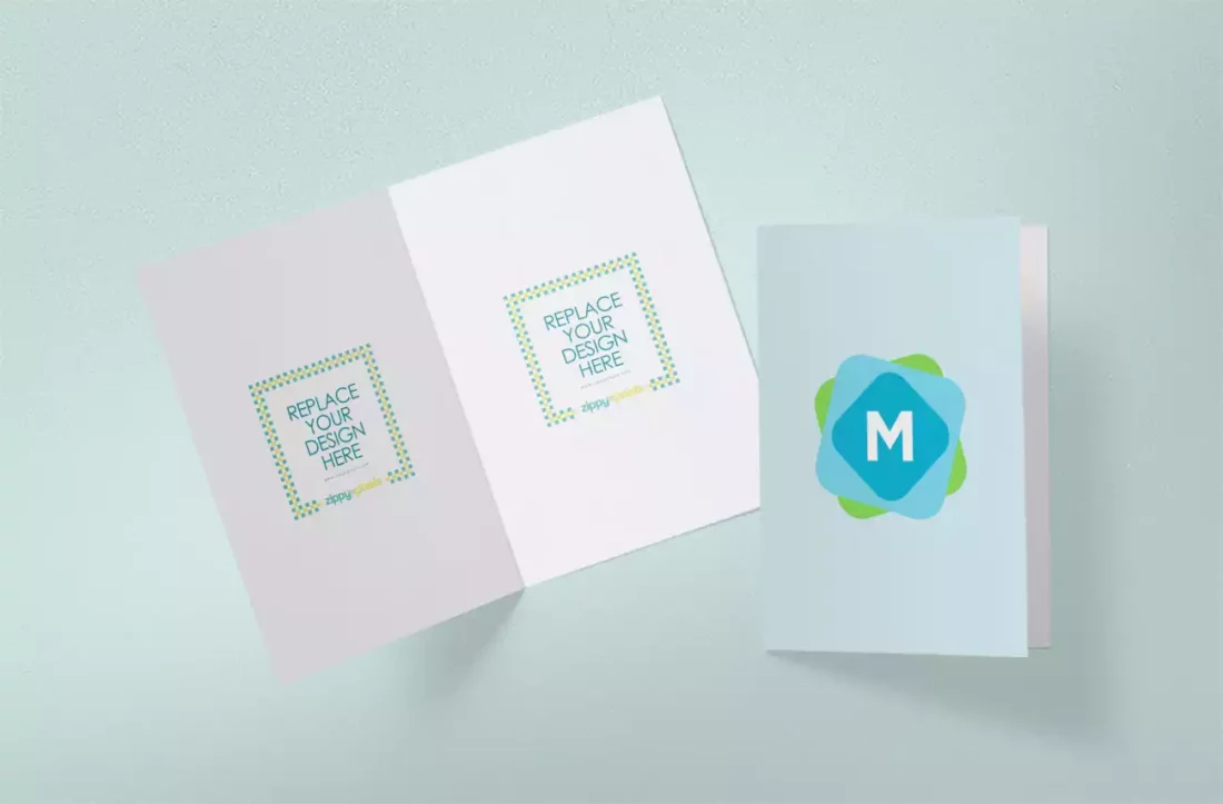 Simple Greeting Card Mockup | Design Shack