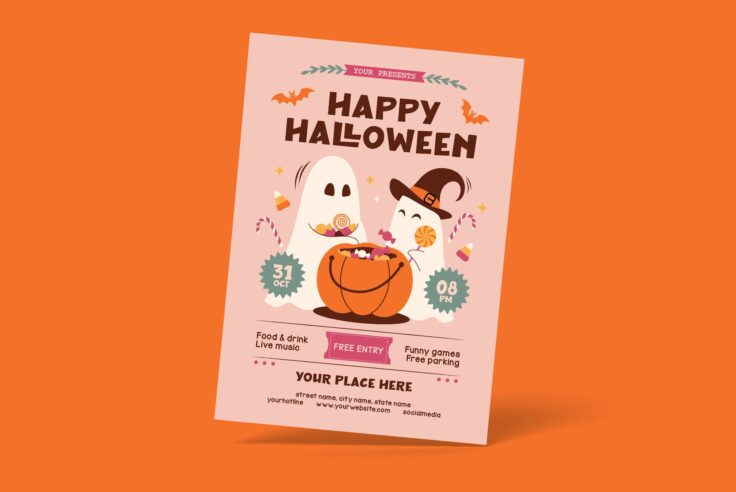 Minimal Halloween Flyer Template | Design Shack