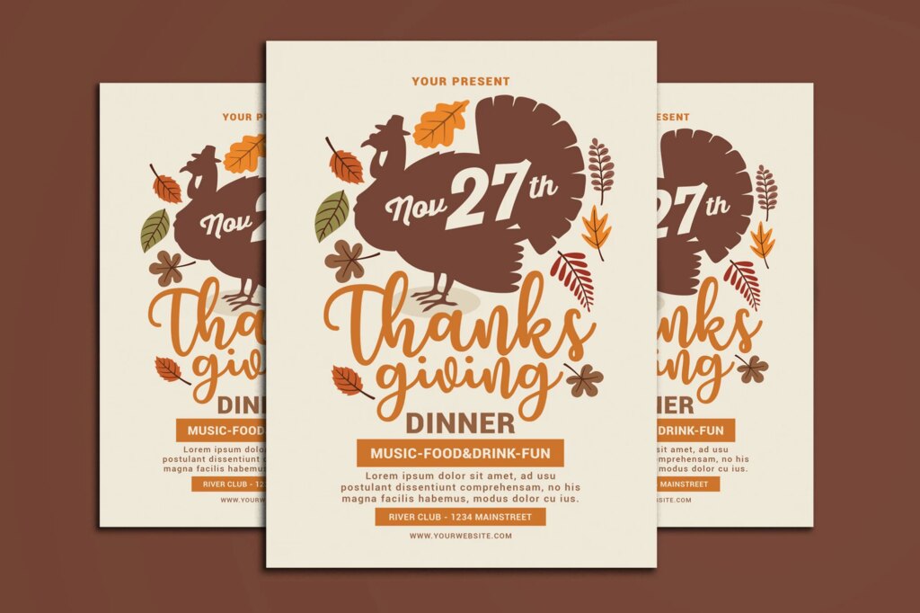 Thanksgiving Design Ideas: Flyers, Posters, Graphics & More | Design Shack