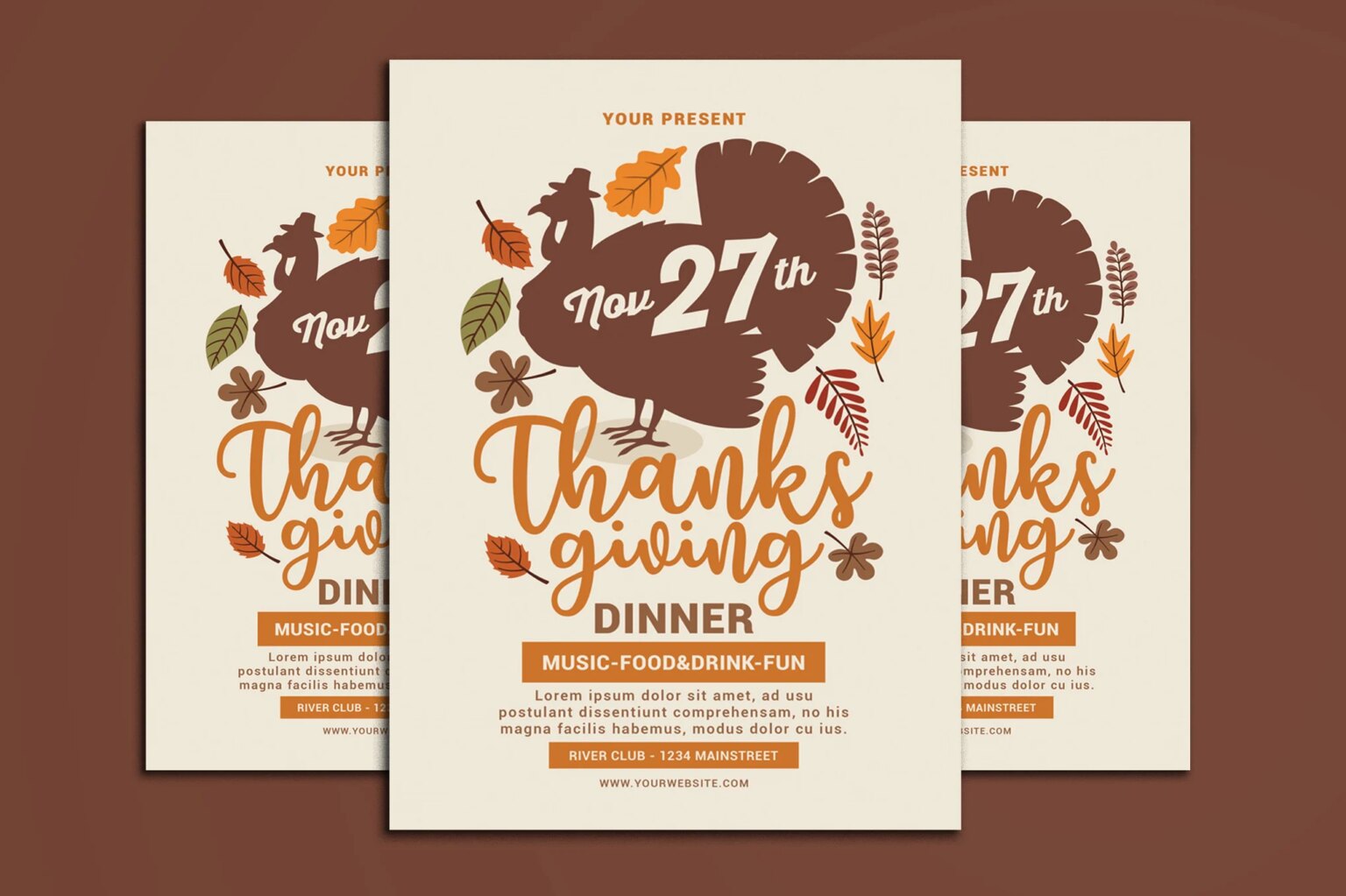 Thanksgiving Design Ideas: Flyers, Posters, Graphics & More | Design Shack