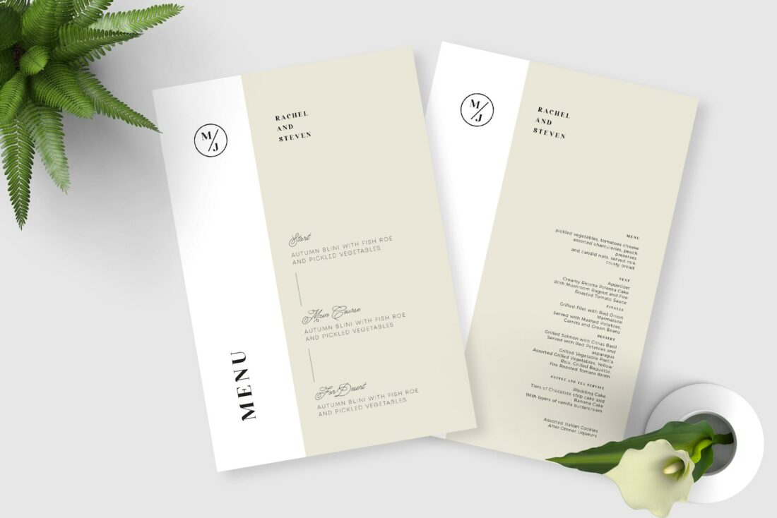 20+ Elegant Wedding Menu Templates & Ideas (For Food & Drink) | Design ...