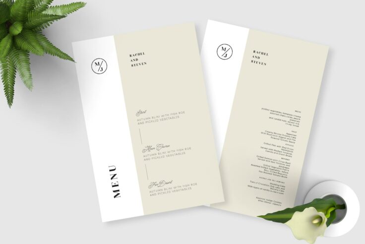 20+ Elegant Wedding Menu Templates & Ideas (For Food & Drink) | Design ...