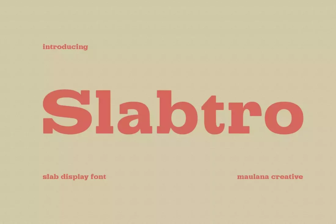 Slabtro Slab Serif Display Font | Design Shack