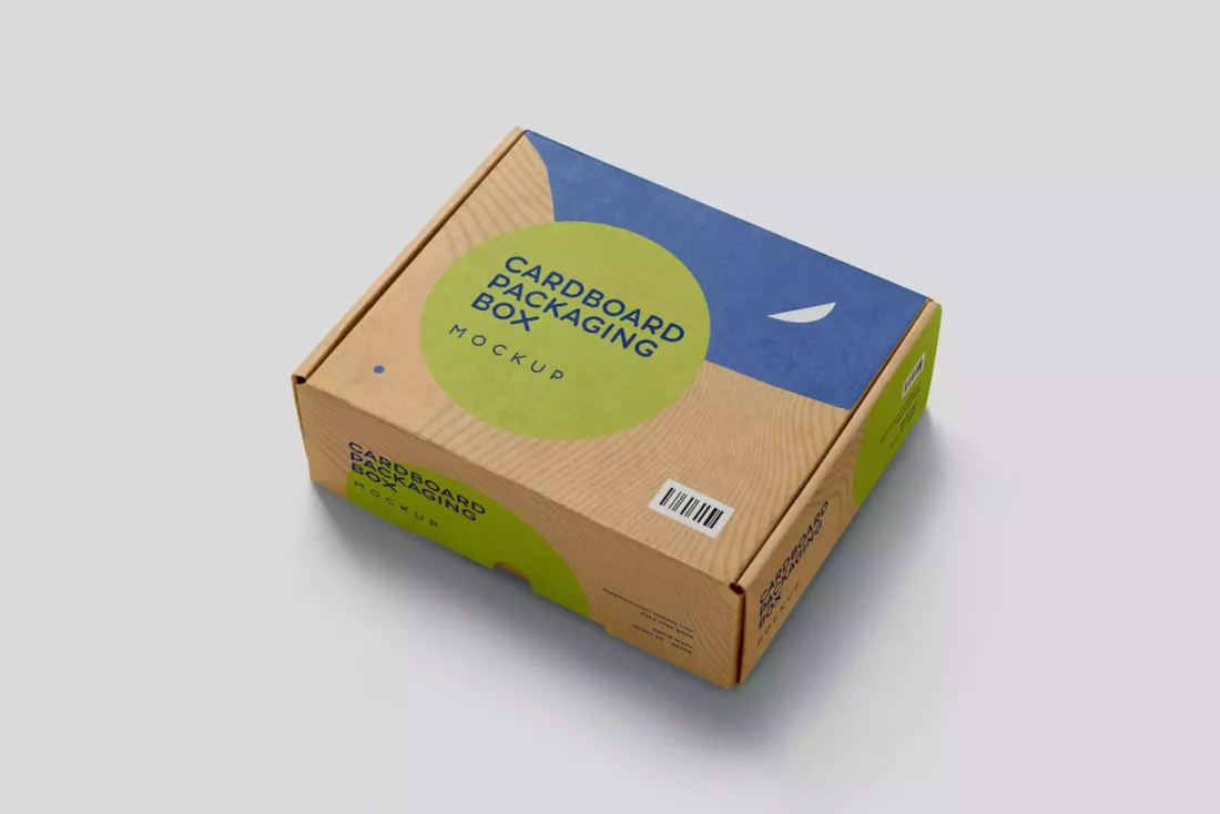 Slim Cardboard Shipping Box Mockups | Design Shack