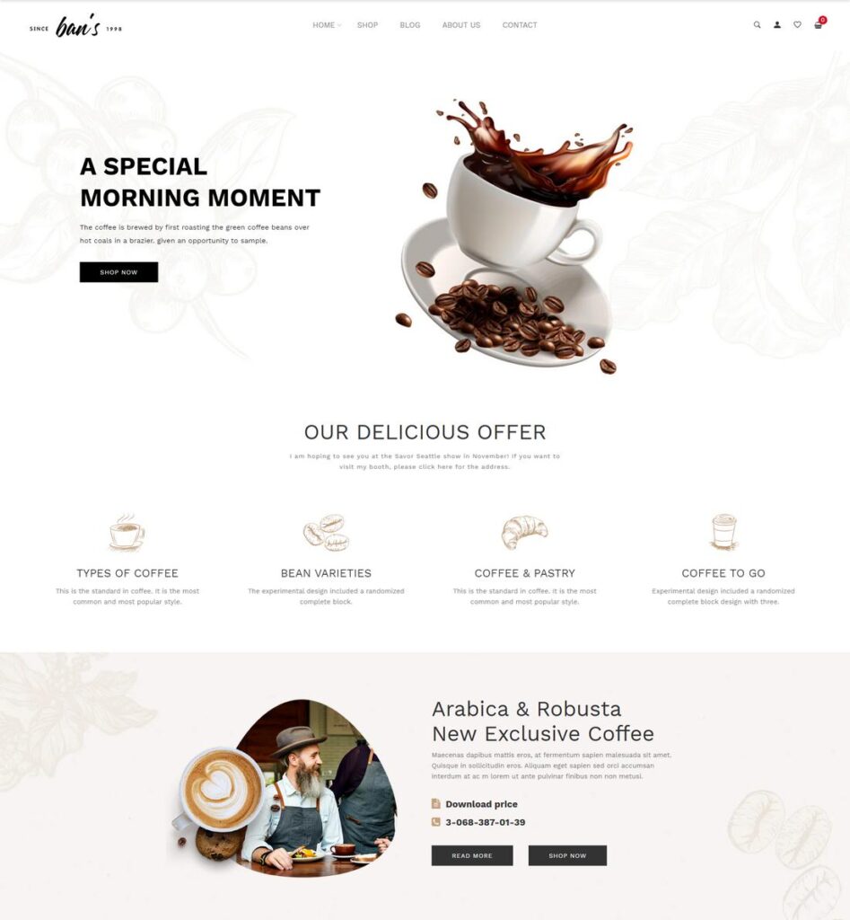 20+ Best Shopify Themes for Coffee Stores - Shack Design