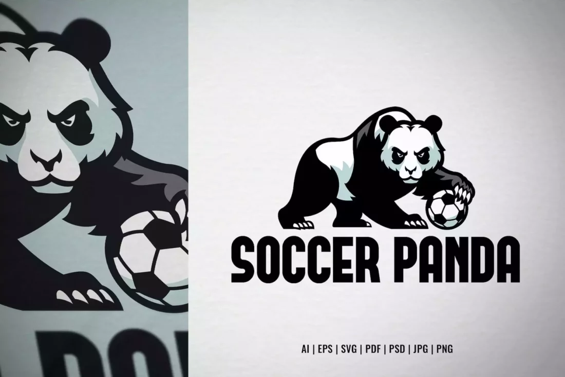 Soccer Panda Fantasy Football Logo | Design Shack