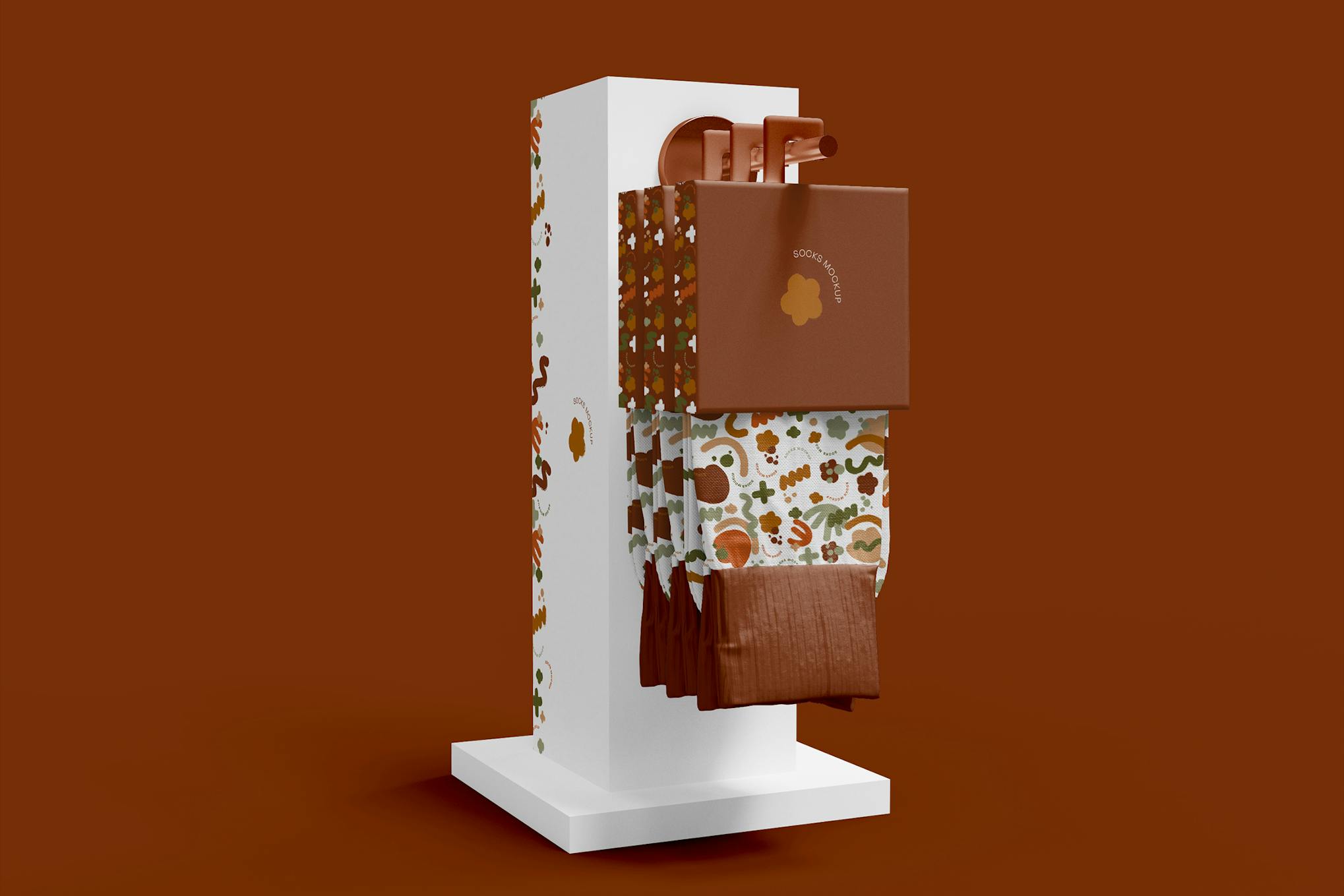 Socks Display Stand Mockup | Design Shack