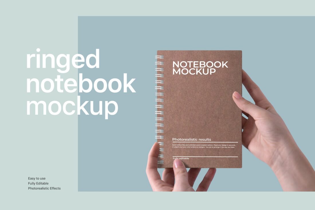 25+ Notebook Mockup Templates (Spiral Notebooks + More) | Design Shack